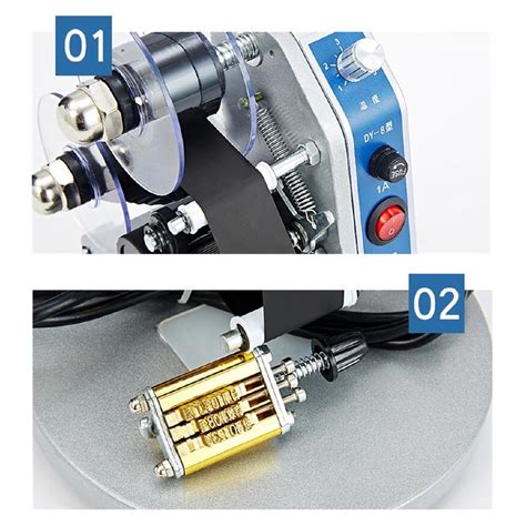 English Version 220v Expiry Date Machine Manual Hot Foil Stamping Printer Thermal Ribbon Date