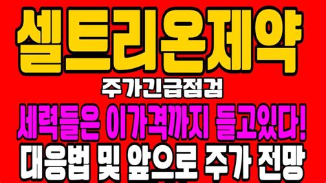 셀트리온제약 전망 세력들은 이가격까지 들고있다 Youtube