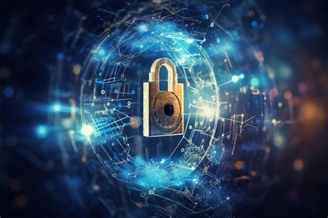 Premium Ai Image Cybersecurity Padlock Digital Lock On Technology Network Data Protection