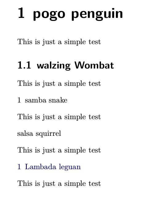 Table Of Contents Writing Additional Section Commands Tex Latex