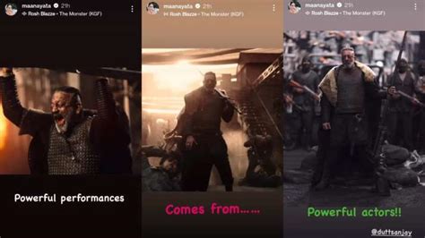 Sanjay Dutt S Wife Maanayata Is Super Proud Of Her Adheera As Kgf Chapter Hits Theatres