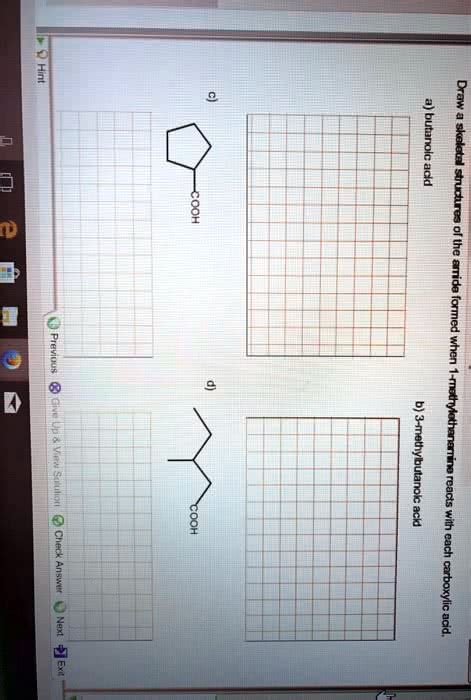 Draw a skeletal structures of the amide formed when 1-methylethanamine ...