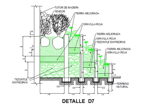 Tree Plantation Detail DWG File Cadbull