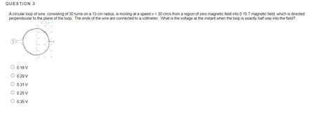 solved question 3 a circular loop of wire consisting of 30