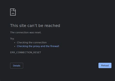 Mysql Why Am I Getting A The Connection Was Reset Error When Trying
