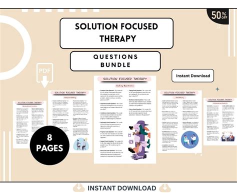 Solution Focused Therapy Questions Cheat Sheet Therapy Session