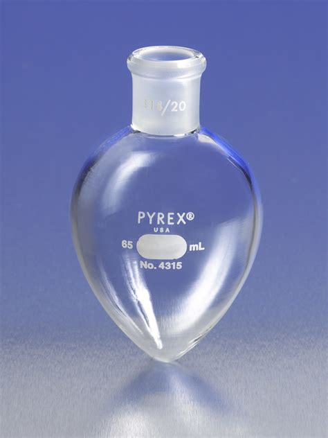 4315 100 Pyrex® 100 Ml Pear Shaped Boiling Flask 1420 Standard