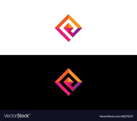 Abstract Unique Letter P Logo Royalty Free Vector Image