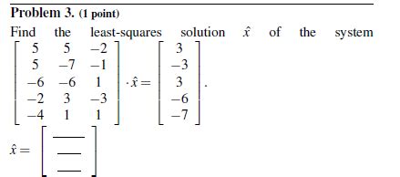 Solved Problem Point Find The Least Squares Solution Chegg
