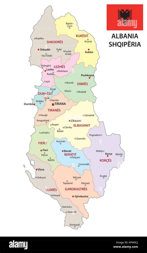 Albania Albanese Bandiera Mappa Immagini E Fotografie Stock Ad Alta