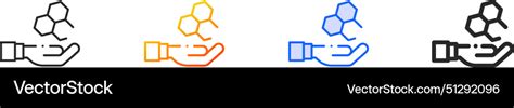 Cells Iconthin Linear Gradient Blue Stroke Vector Image