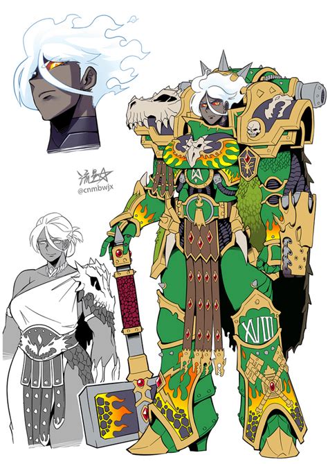Genderbent Vulkan By 流星r Rwarhammer40k