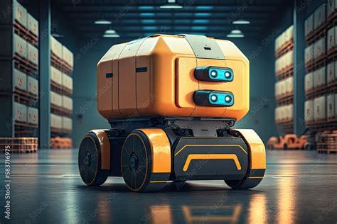 Automated Retail Warehouse With Robots Efficiently Sorting Parcels