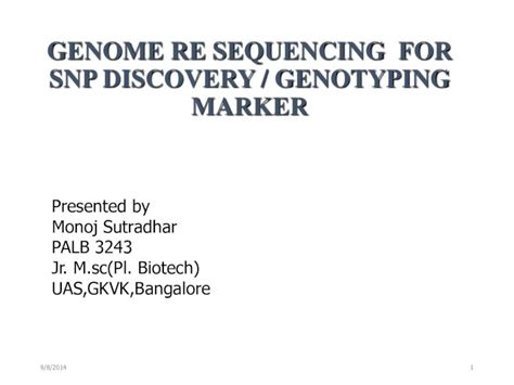Pdf Next Generation Sequencing For Snp Discoveryfinal Dokumentips