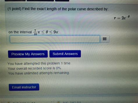 solved find the exact length of the polar curve described