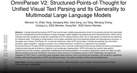 paper page omniparser v2 structured points of thought for unified