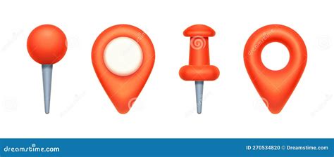 Pins For Location Pointers For Maps Stock Illustration Illustration