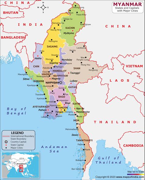 Myanmar Map Hd Political Map Of Myanmar