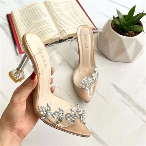 خرید و قیمت کفش مجلسی طلقی زنانه نگین خوشه ای ترک رنگ نود ارسال