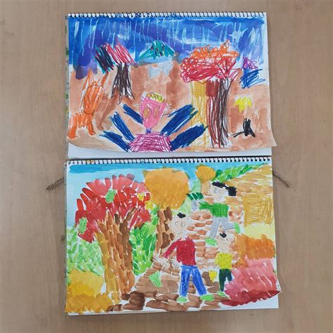 강서명지풀잎문화센터 가을 아이들 그림에도 예쁜 단풍들이🍁 토요반 명지미술레슨 명지미술과외