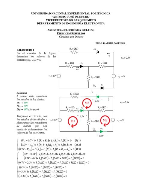 ejercicios resueltos 1a pdf diodo dispositivos semiconductores