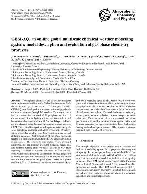 Pdf Gem Aq An On Line Global Multiscale Chemical Weather Modelling