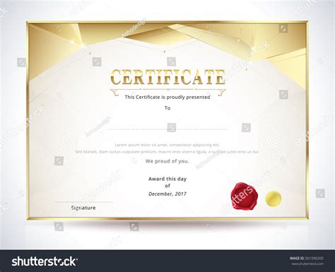 Diploma Certificate Template Design Internation Print Stock Vector Royalty Free 561990205
