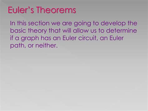 Ppt Eulers Theorems And Fleurys Algorithm Powerpoint Presentation