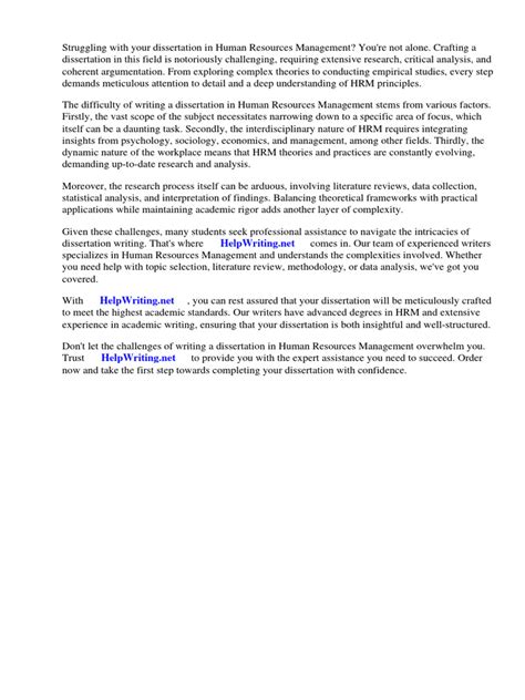 Sample Dissertation Topics Human Resources Management Pdf Human Resource Management Thesis