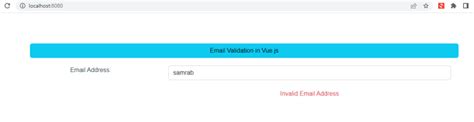 Email Validation In Vuejs
