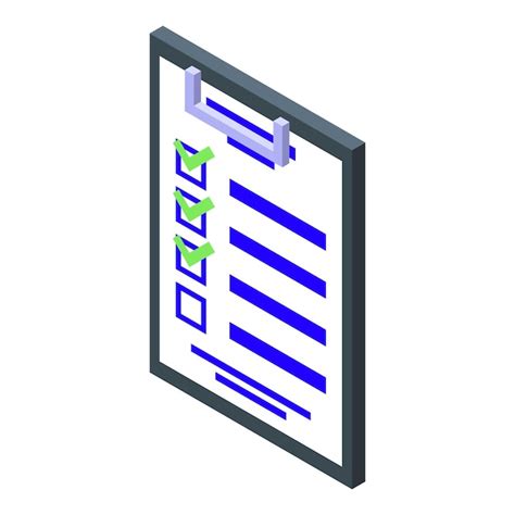 Premium Vector Isometric Checklist Icon With Check Marks
