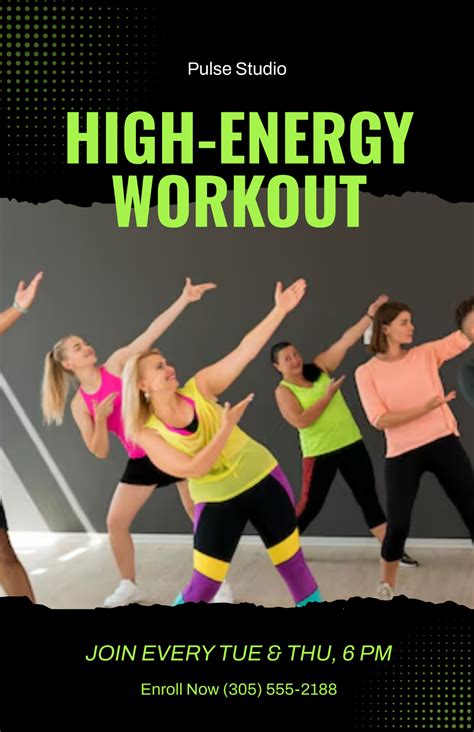 Free Fitness Schedule Poster Template To Edit Online