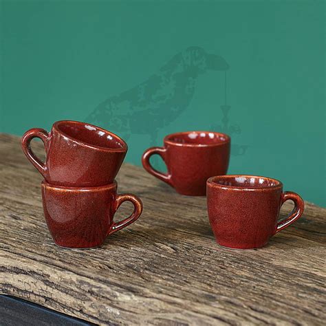 Чашка для эспрессо Fugu red ручная работа Индия — купить с доставкой по ...