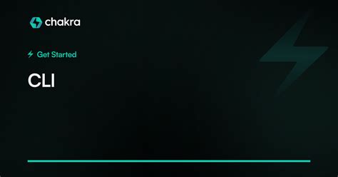 Cli Chakra Ui