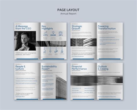 Шаблон годового отчета Бесплатный Psd