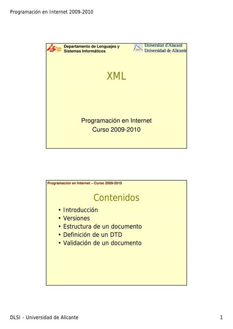 pdf de programación xml