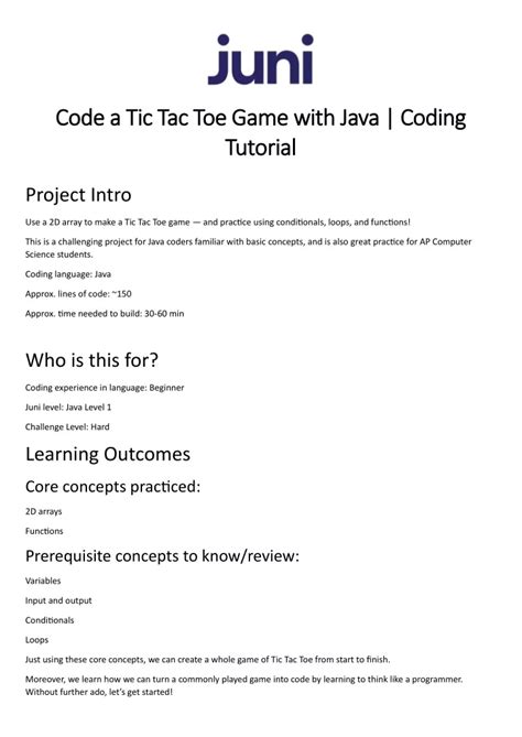 Ppt Step By Step Guide By Juni Learning Of Tic Tac Toe Tutorial