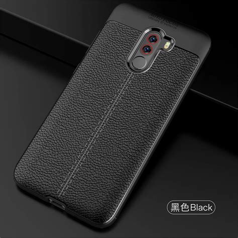Aliexpress Com Buy Pocophone F Poco F Case Drop Proof Hybrid Armor Leather Texture Soft Tpu