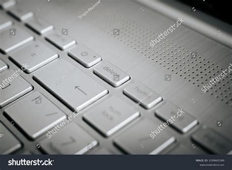Closeup Gray Laptop Keyboard Delete Button Stock Photo Shutterstock