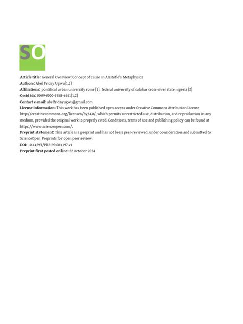 General Overview Pdf Causality Metaphysics