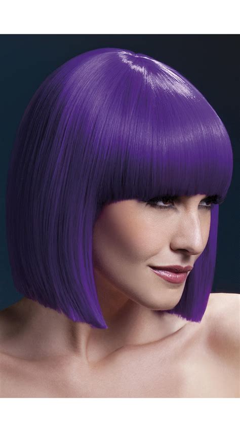 Lola Purple Bob Wig Purple Blunt Bob Wig