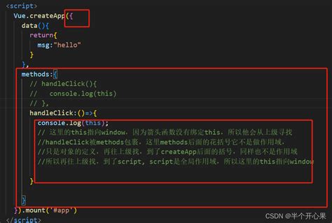 Vue Methods 函数为啥不能是箭头函数