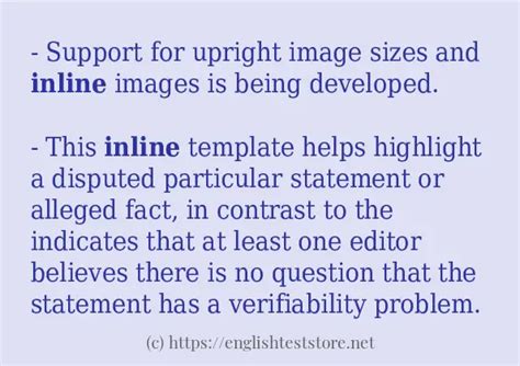 Inline In Sentences Englishteststore Blog