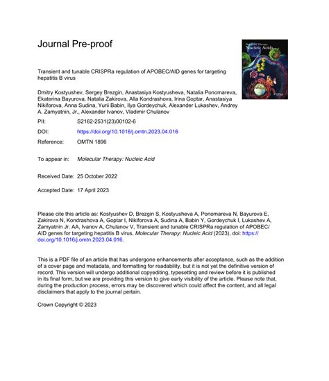 Pdf Transient And Tunable Crispra Regulation Of Apobecaid Genes For