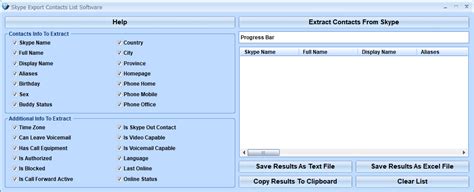 Skype Export Contacts List Software