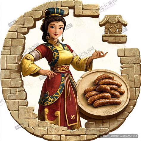 ai创作图擀饼女俑 美食古代人物 新疆特产卡通女孩 蒙族馅饼插画 古代人物烧腊 古代厨娘 古代人物做菜 手绘人物美食文化 特色美食手绘人物