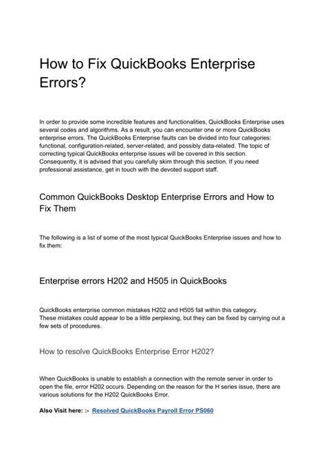 ppt how to fix quickbooks enterprise errors [quickbooks error code