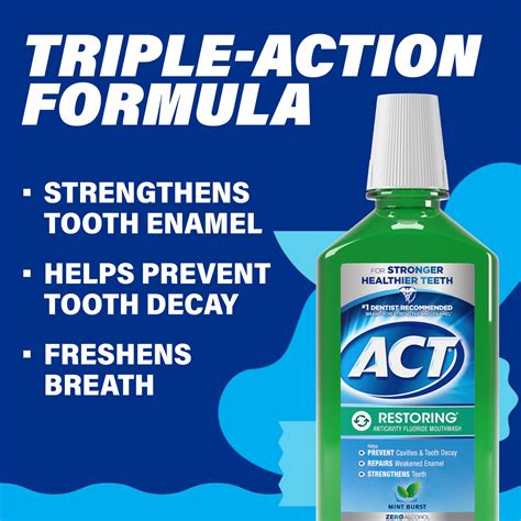 Act Restoring Zero Alcohol Fluoride Mouthwash 338 Fl