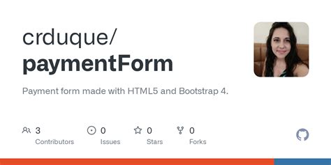 Github Crduquepaymentform Payment Form Made With Html5 And Bootstrap 4