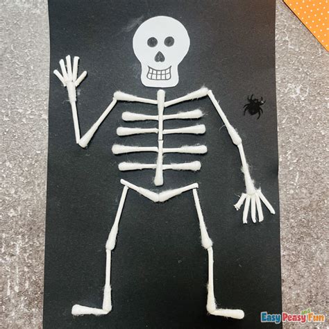 Q Tip Skeleton Craft Easy Peasy And Fun